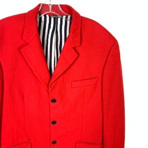 Moschino | Jackets & Coats | Moschino Cheap And Chic Red Button Blazer ...